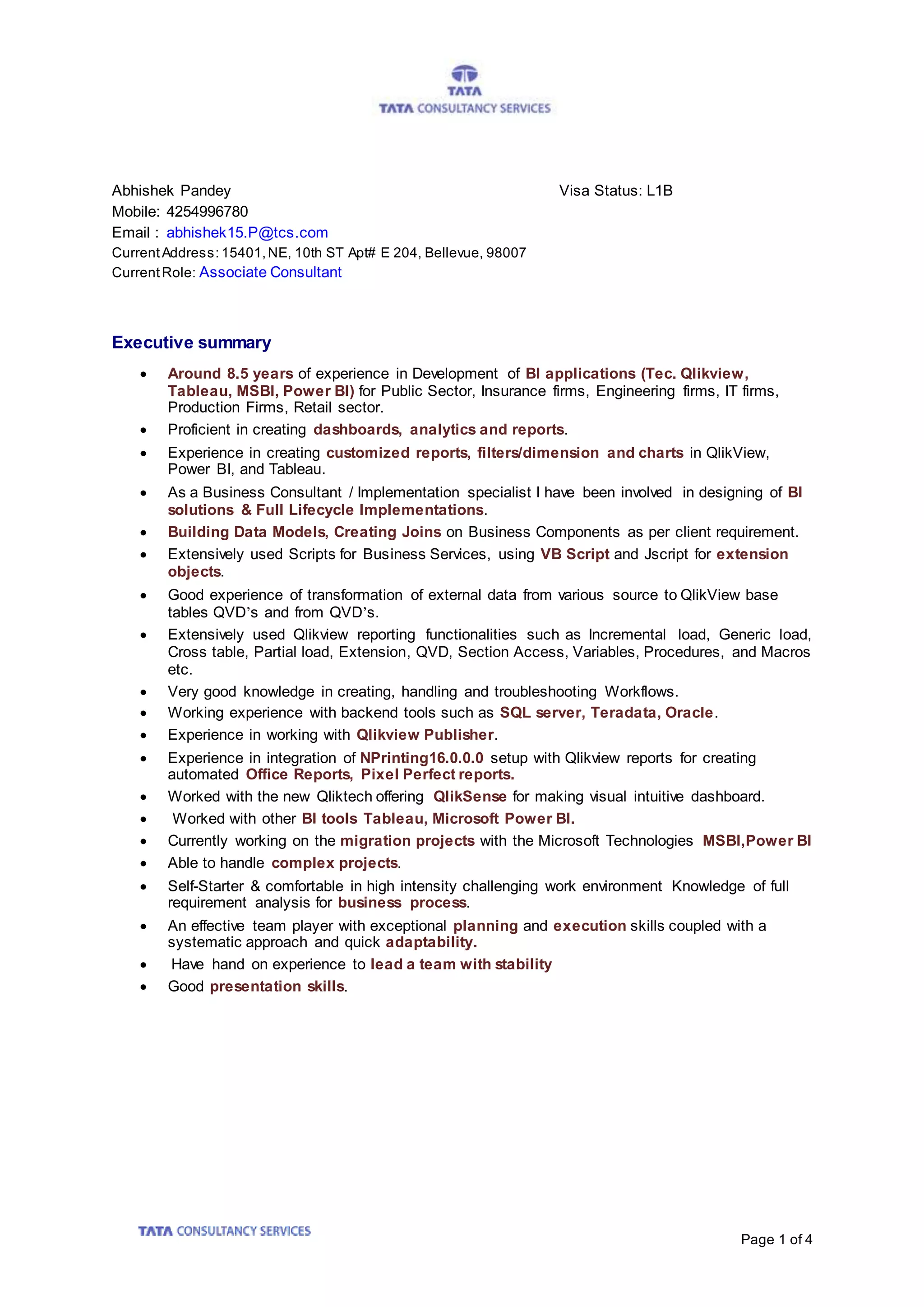 Abhishek-Resume | DOCX | Databases | Computer Software and Applications