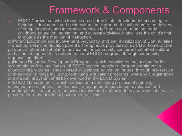 Excerpt Early Childhood Care & Development (ECCD) | PPTX | Daycare and ...