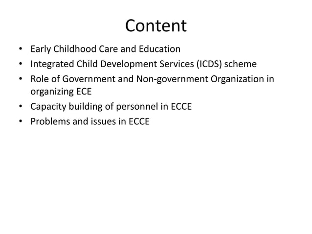 ECCE | PDF | Daycare and Pre-School | Parenting