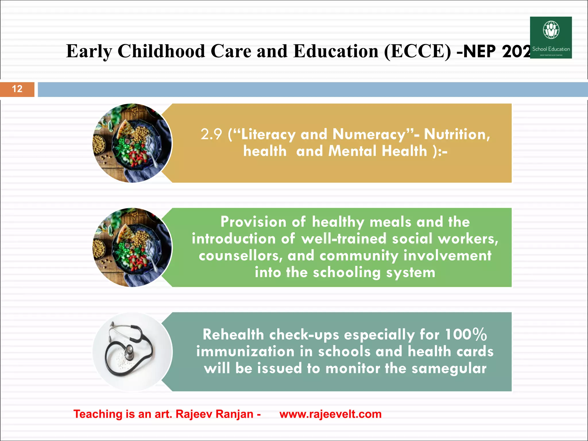 Ecce literacy and numeracy- national educational policy-2020 | PDF