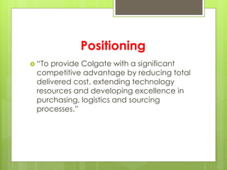 Colgate Palmolive Kitchen Entrée mkt SLIDE PLAN | PPTX | Grocery ...