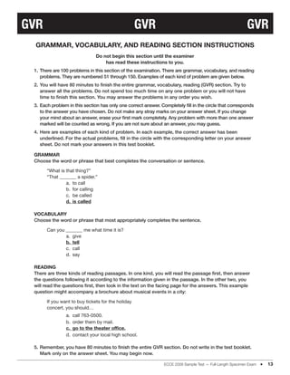 Ecce 2009 sample_test | PDF