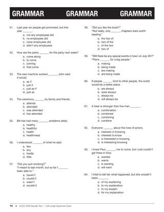 Ecce 2009 sample_test | PDF