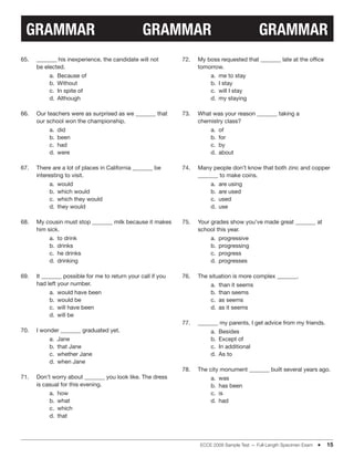 Ecce 2009 sample_test | PDF