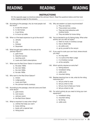 Ecce 2009 sample_test | PDF