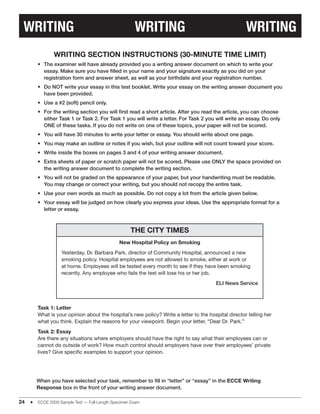 Ecce 2009 sample_test | PDF