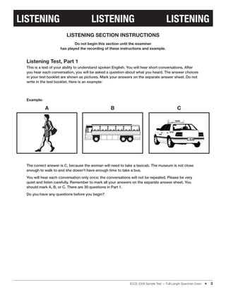 Ecce 2009 sample_test | PDF