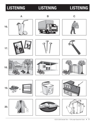 Ecce 2009 sample_test | PDF