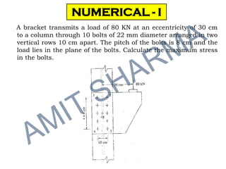 Eccentric connection(Design of Steel Strucuture) | PDF