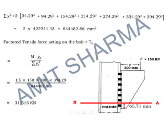 Eccentric connection(Design of Steel Strucuture) | PDF