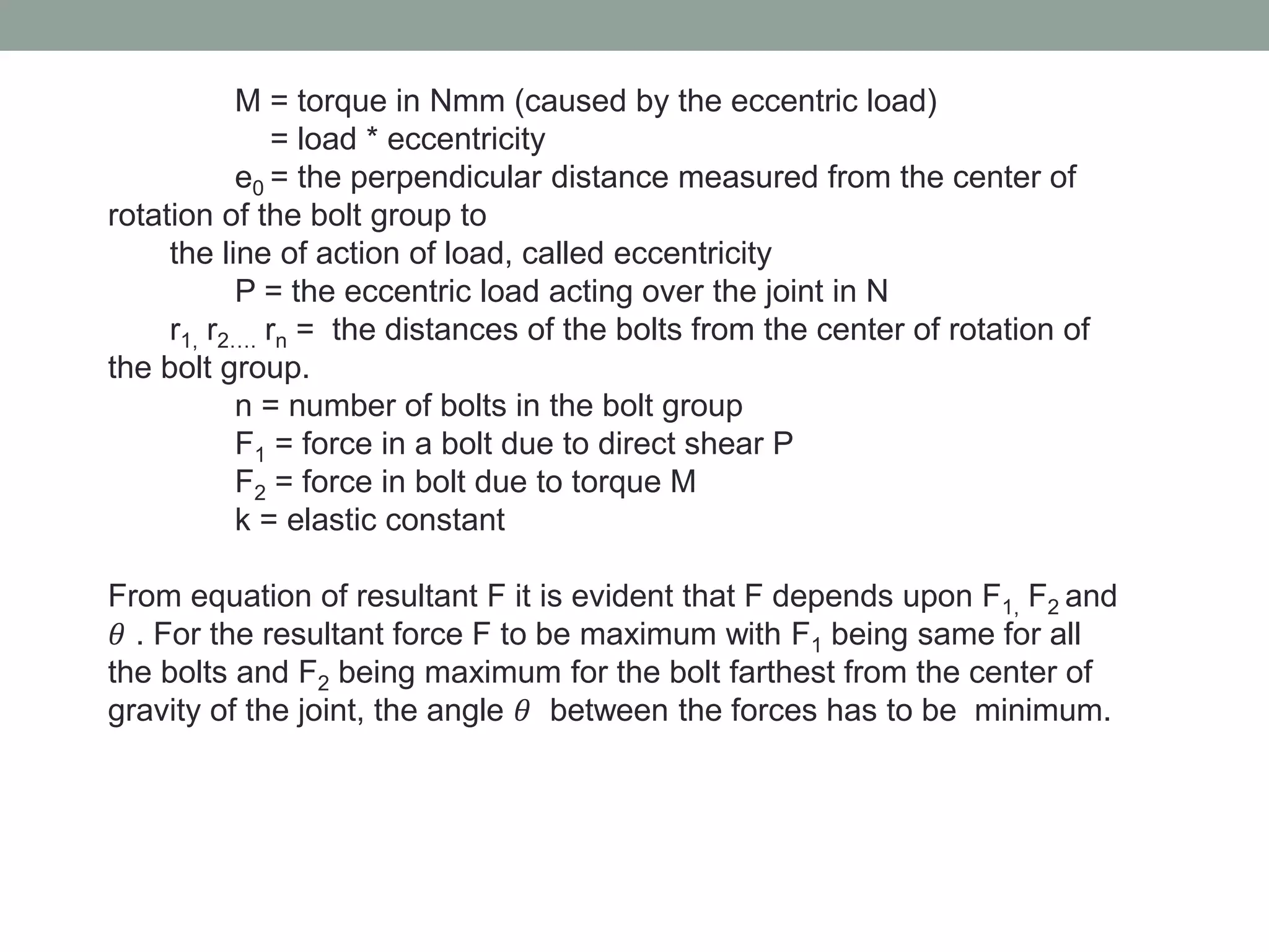 Eccentric connections in steel structure | PPTX