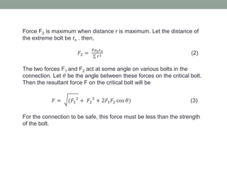 Eccentric connections in steel structure | PPTX