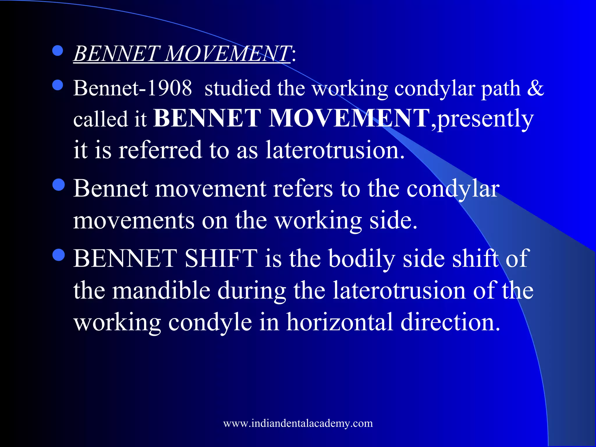 Eccentric movements of mandibular movements/prosthodontic courses | PPT