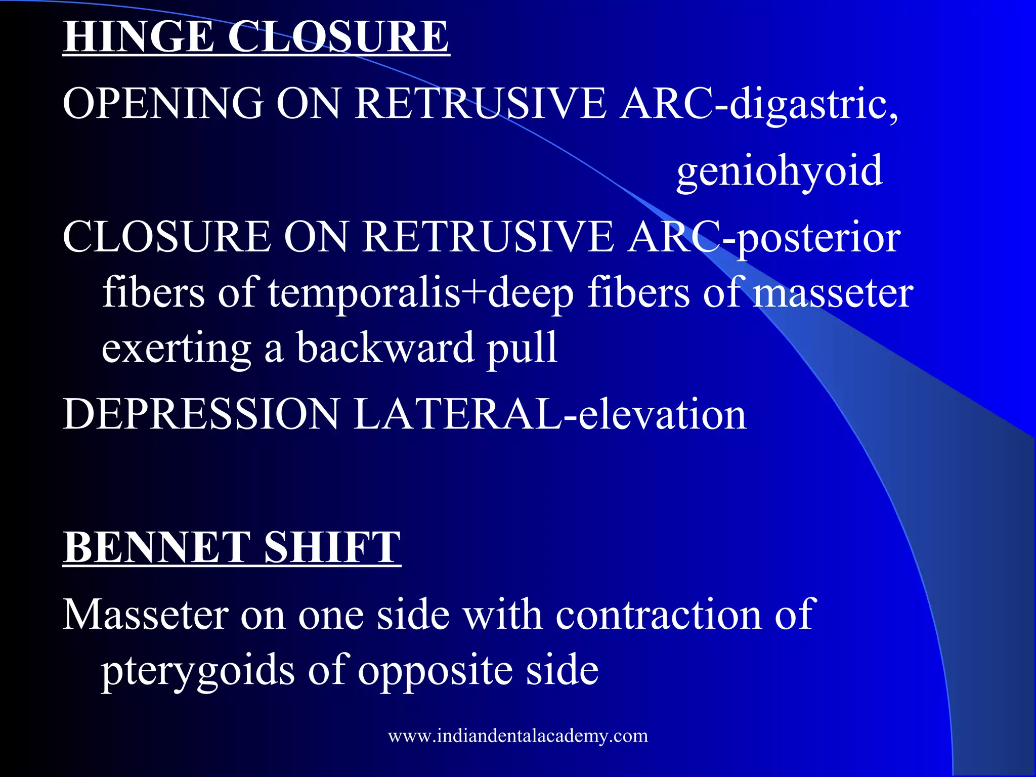Eccentric movements of mandibular movements/prosthodontic courses | PPT
