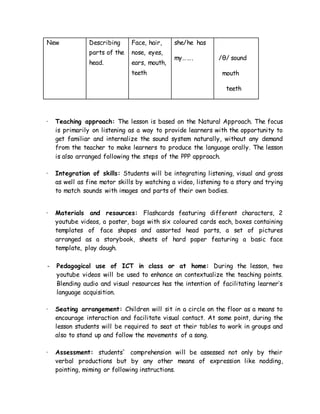 Kindergarten lesson plan 2 | PDF