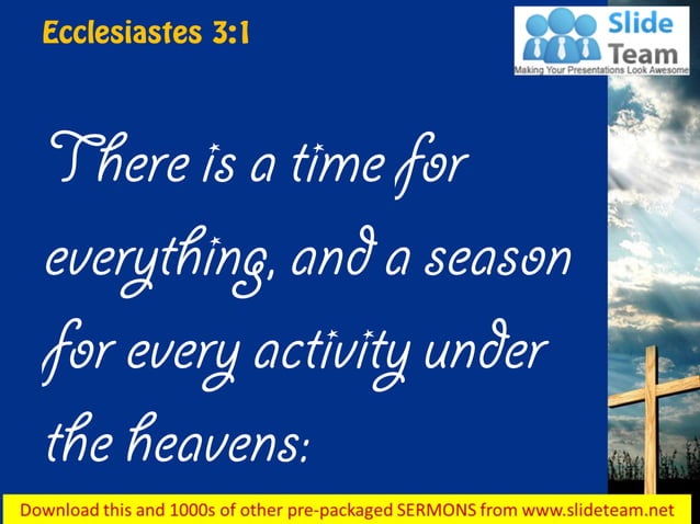 Ecclesiastes 3 1 there is a time for everything power point church ...