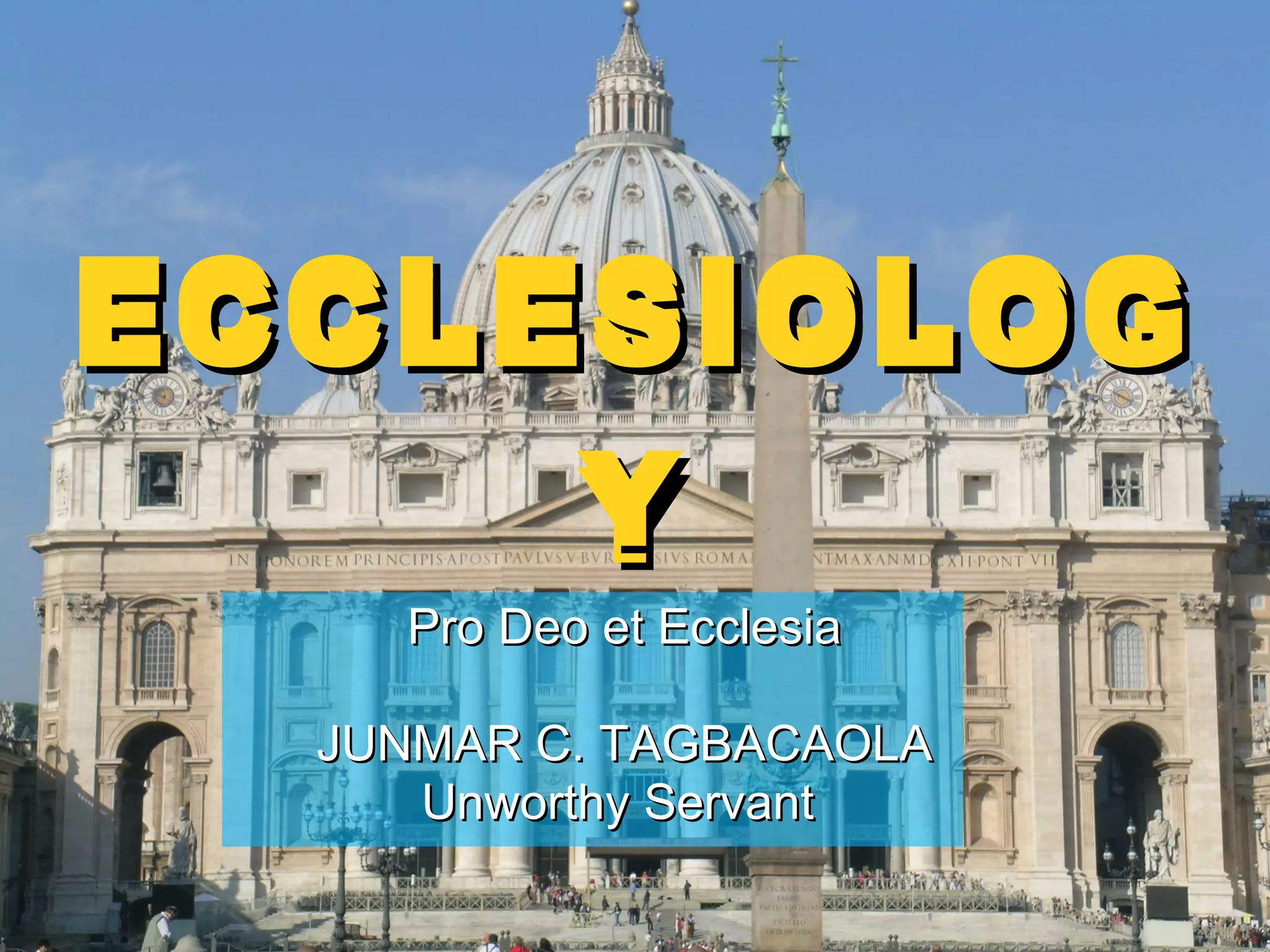 Ecclesiology Catholic Church | PPT