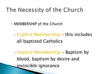 Ecclesiology Catholic Church | PPT