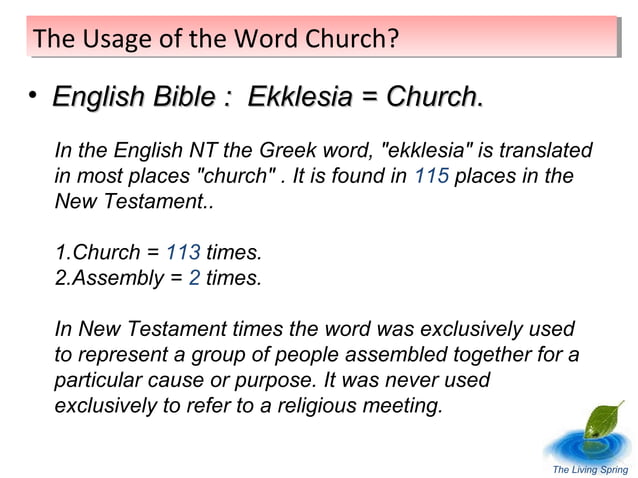 Ecclesiology Part 1 - The Study of the Church | PPT | Christianity ...