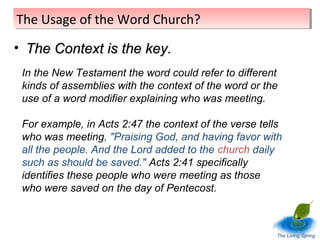 Ecclesiology Part 1 - The Study of the Church | PPT