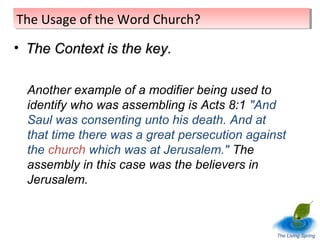 Ecclesiology Part 1 - The Study of the Church | PPT