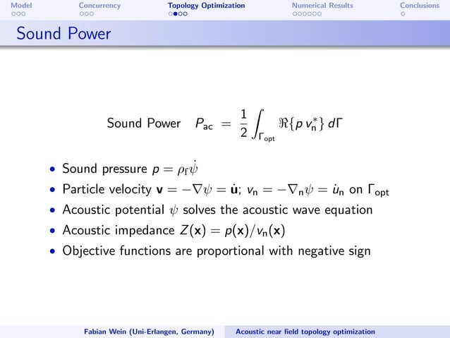 Acoustic near field topology optimization of a piezoelectric loudspeaker | PPT