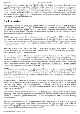 ECC memory : Notes | PDF