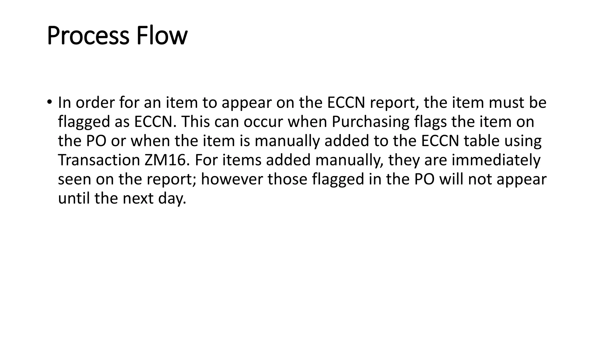 ECCN Reporting to understand commercials | PPTX