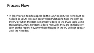 ECCN Reporting to understand commercials | PPTX