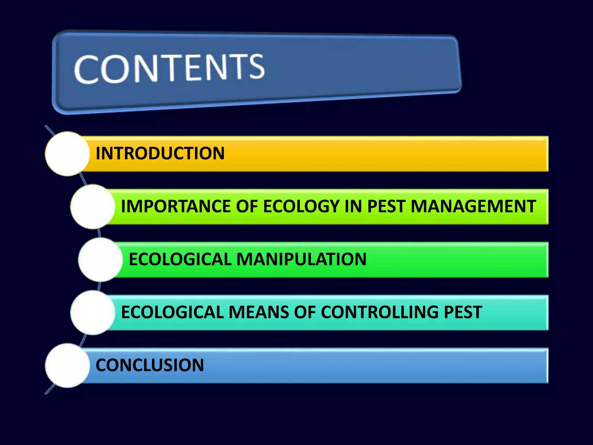 Ecological manipulation in pest management | PPTX