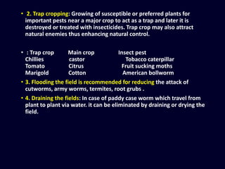 Ecological manipulation in pest management | PPTX