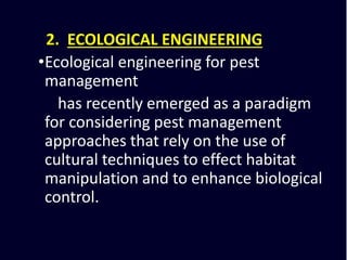 Ecological manipulation in pest management | PPTX