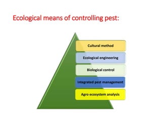 Ecological manipulation in pest management | PPTX