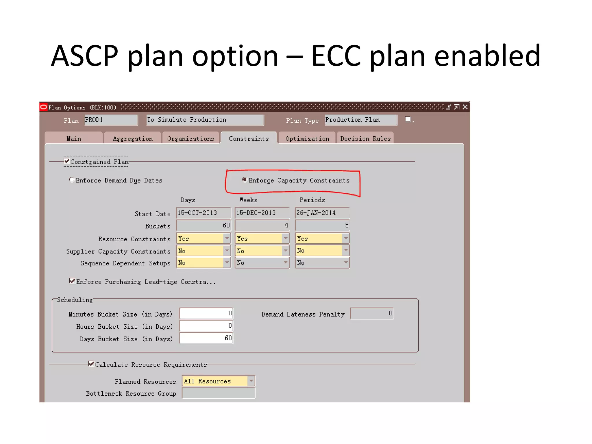 Ecc plan & edd plan in Oracle ASCP | PPTX