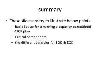 Ecc plan & edd plan in Oracle ASCP | PPTX