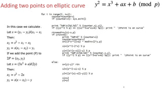ECC: Picking A Base Point | PPTX | Physics | Science