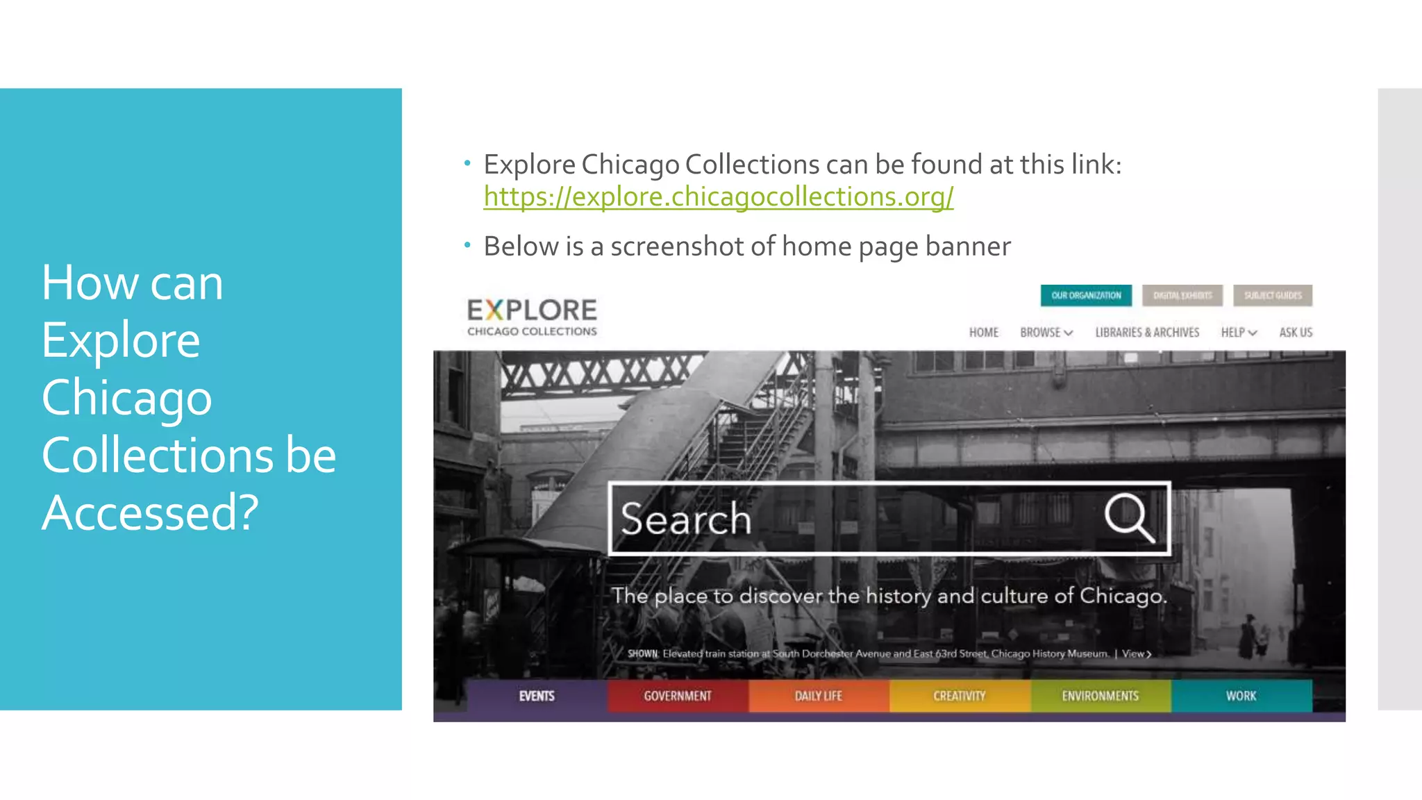 A Beginner's Guide to Explore Chicago Collections | PPT