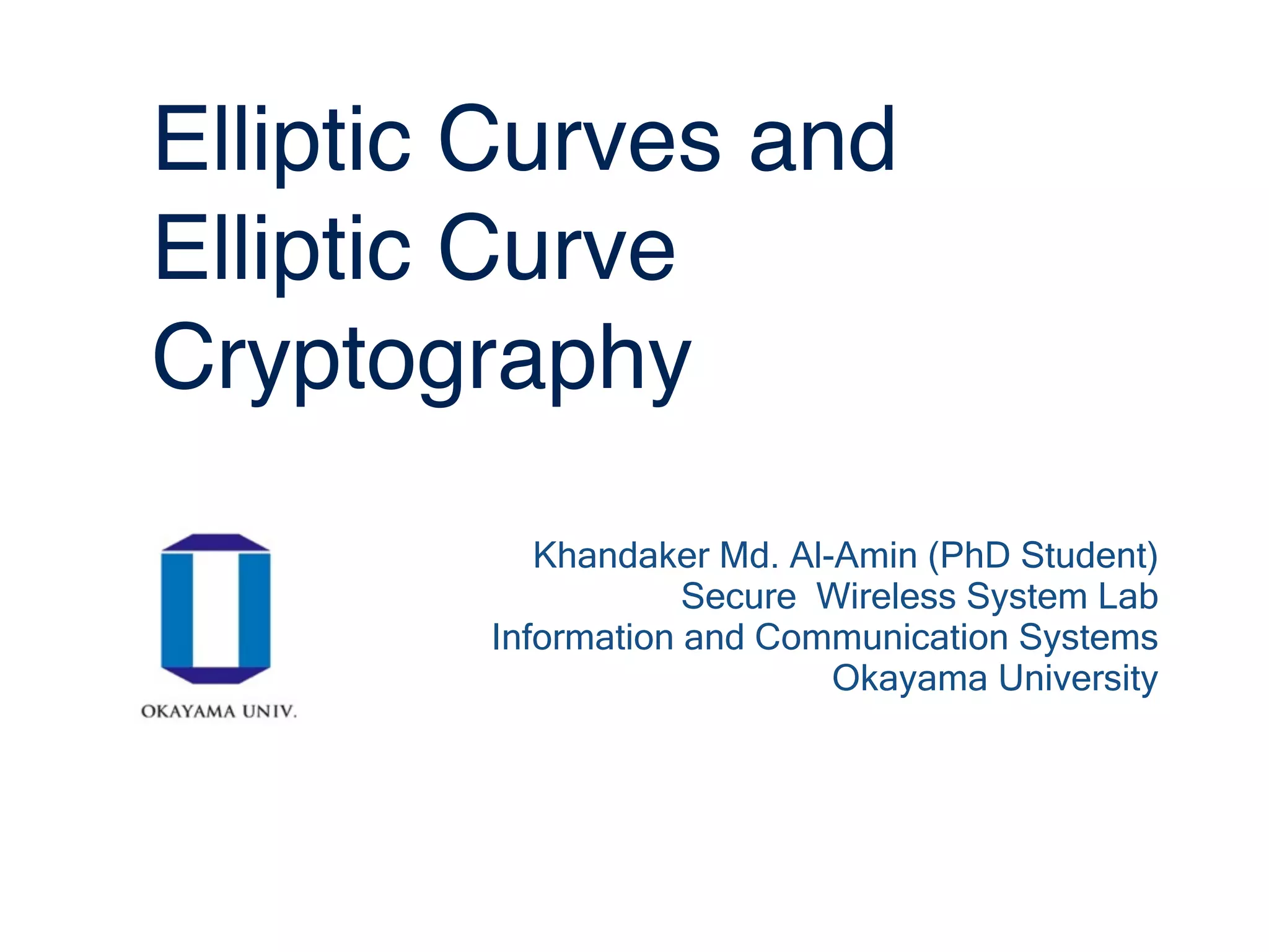 Elliptic Curves and Elliptic Curve Cryptography | PDF