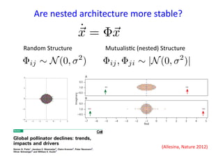 Emergence of Nested Architecture in Mutualistic Ecological Communities ...