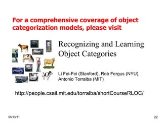 ECCV2010: feature learning for image classification, part 1 | PPT