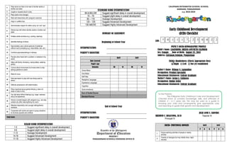 EARLY CHILDHOOD DEVELOPMENT-CHECKLIST ENGLISH | DOCX