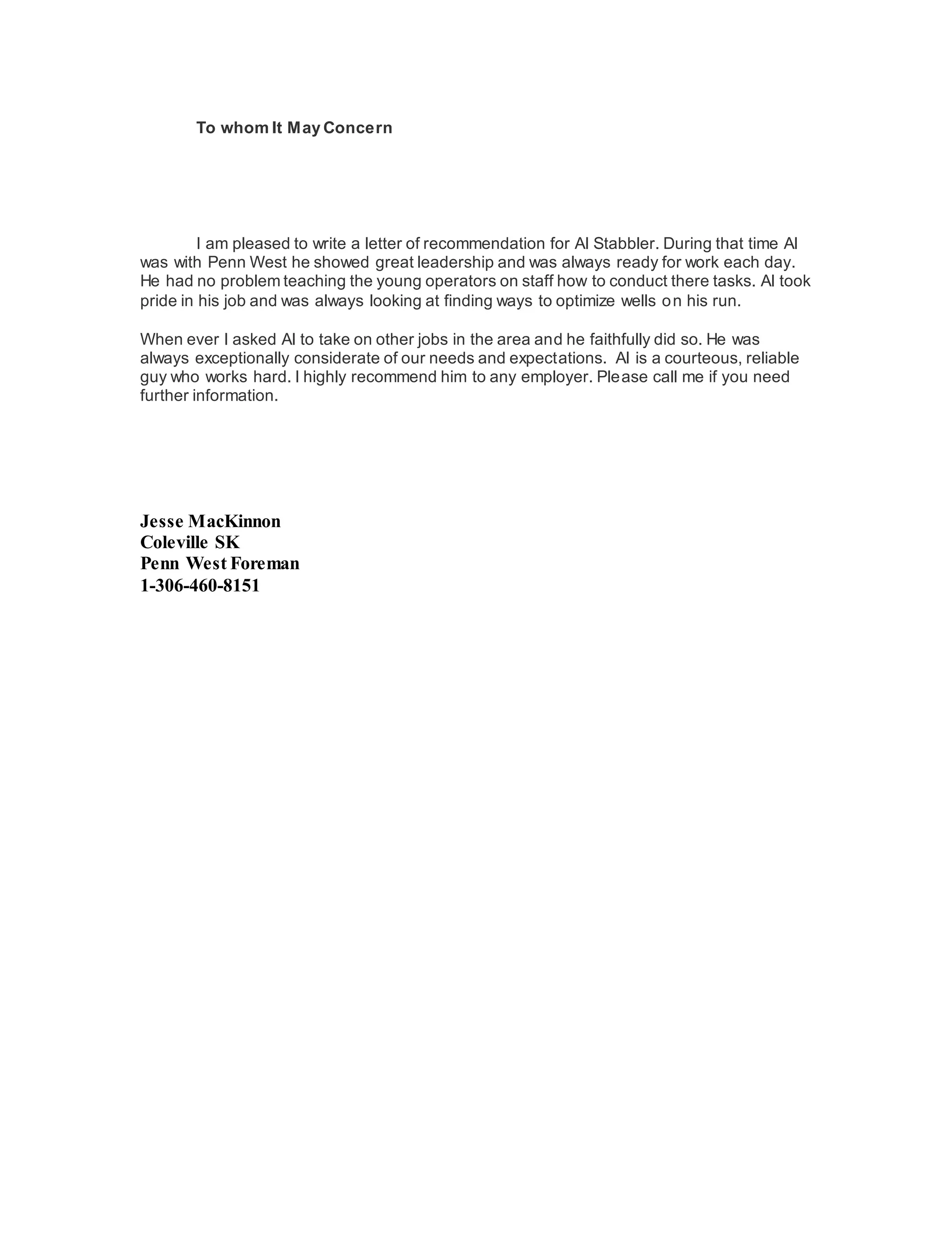 reference letter | DOCX