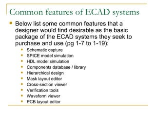 Ecd302 unit 01(investigate ecad systems) | PPT