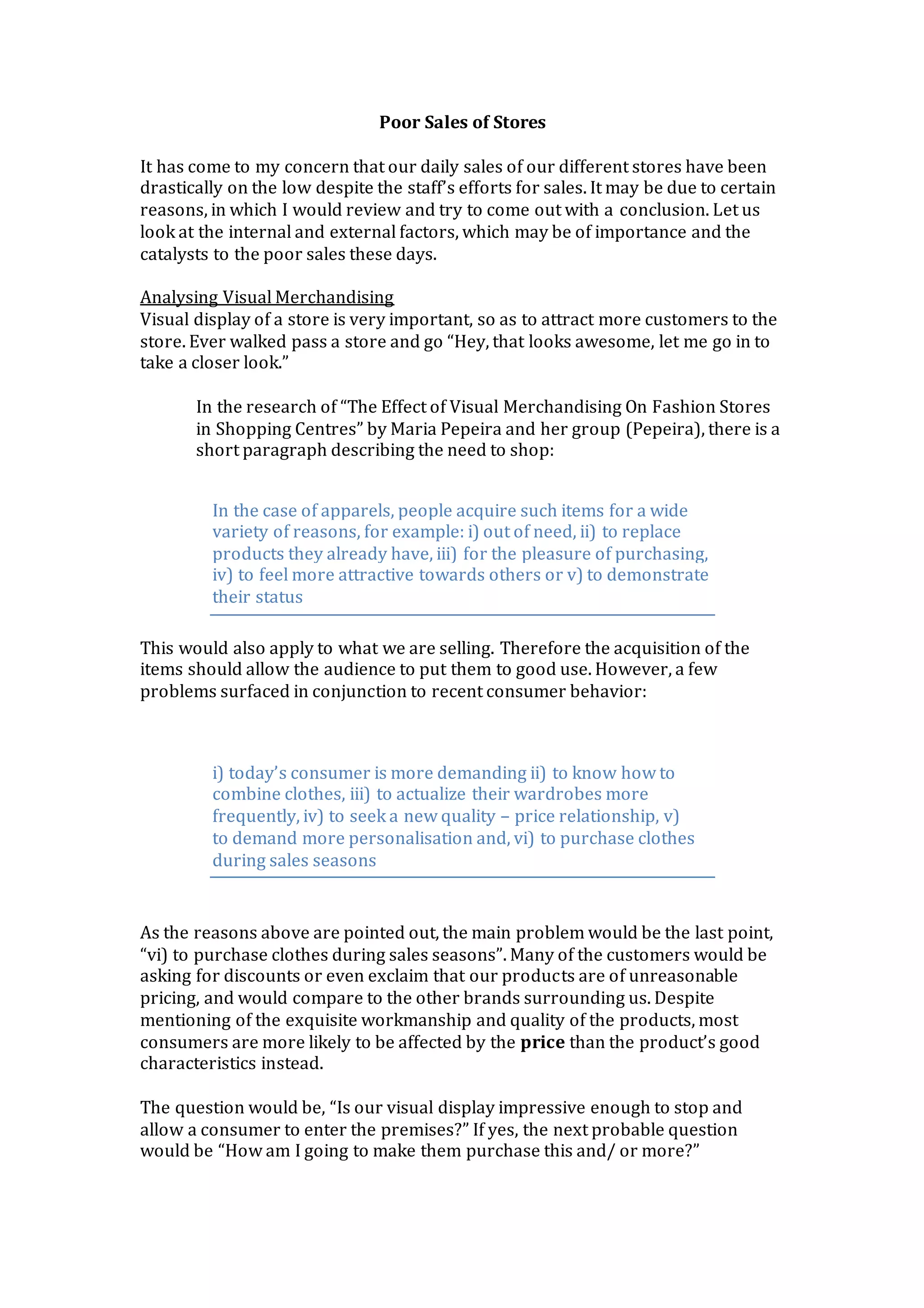 Store Analysis Pdf