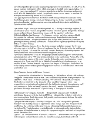 Resume Part C - Narrative Description of Carrer Resume Summary | PDF