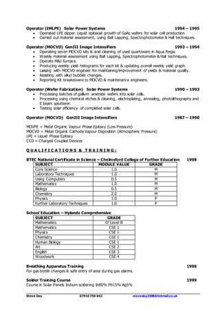 SteveDayCV | PDF