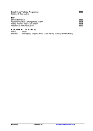 SteveDayCV | PDF