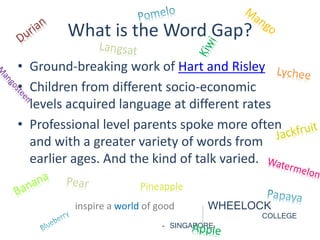 ECDA 2014: Closing the Word Gap | PPT