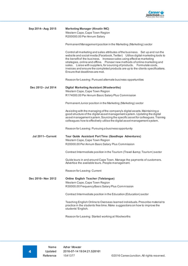 Azhar Mowzer's CV (2) | PDF