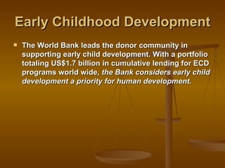 Early Childhood Development: Emerging Concepts II - The Place of the ...